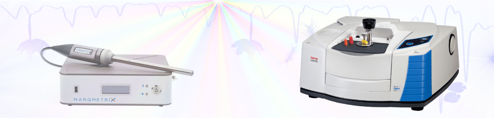 Nicolet Apex FT-IR spectrometer and MarqMetrix Raman spectrometer ...